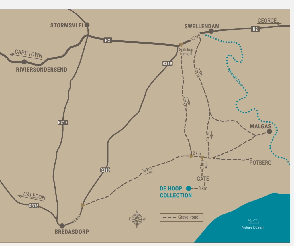 Qué hacer en la Reserva de De Hoop. Paradas desde Hermanus